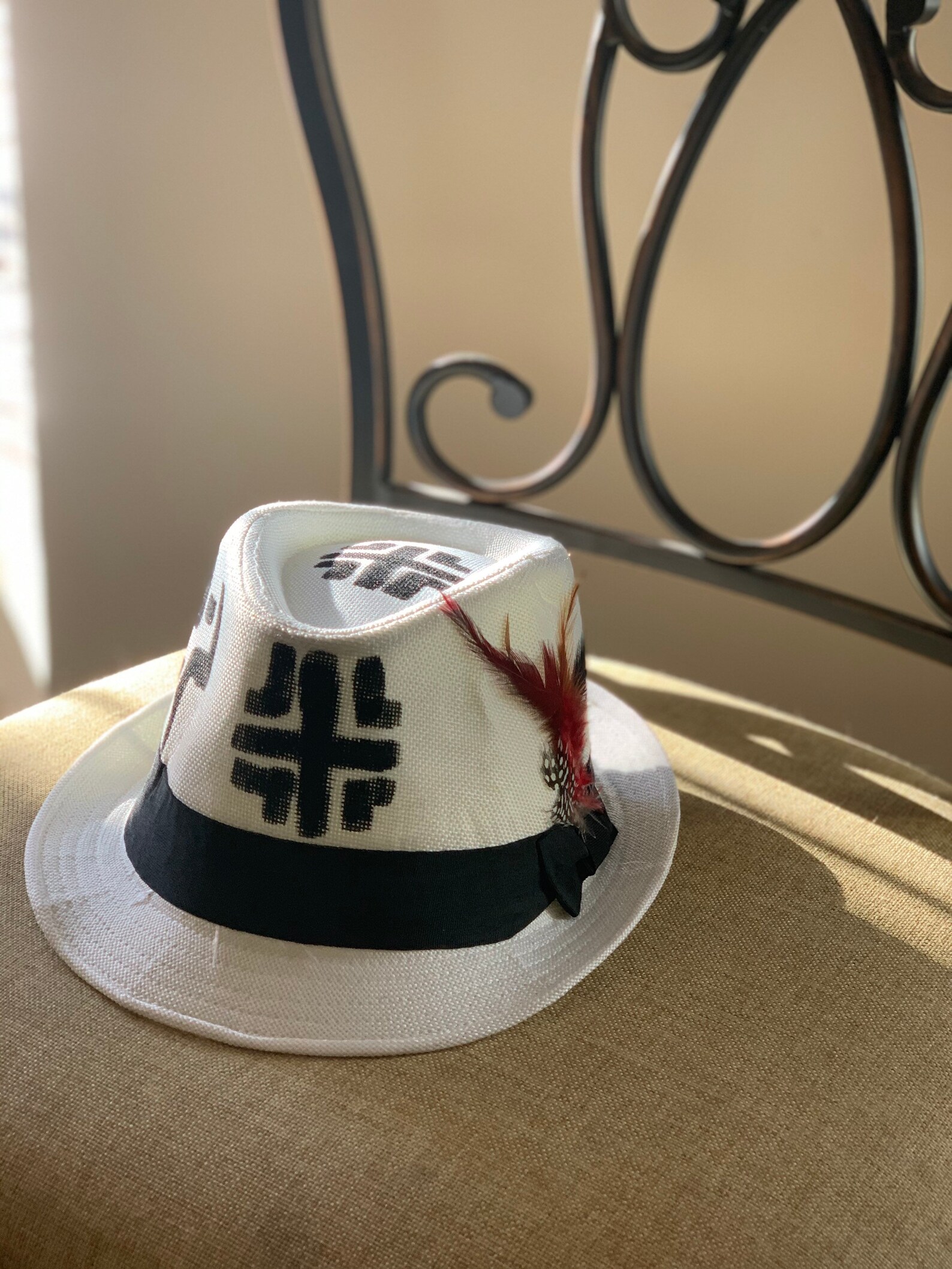 Tan Gyname Fedora, African Fedora, Tan Fedora, Men Fedora, Ethnic ...