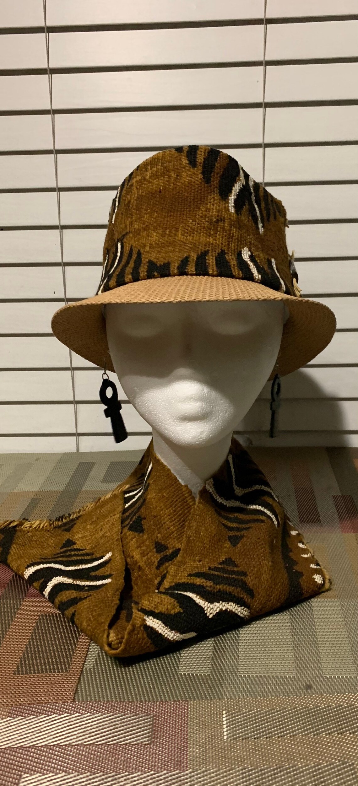 Mudcloth Hat Fedora Mudcloth Crown Zulu Hat Ethnic Hat - Etsy