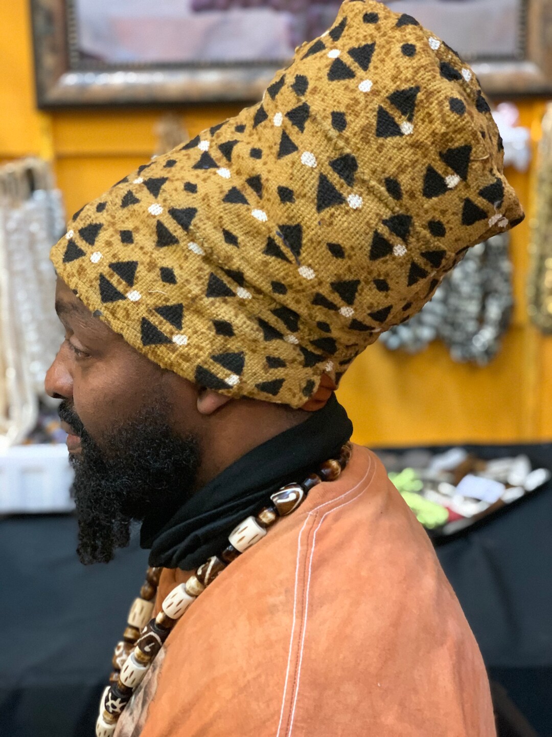 Dreadlock Hat, Locs Hat, Rasta Hat, Tam, RW, Mudcloth Dreadlocks Hat ...