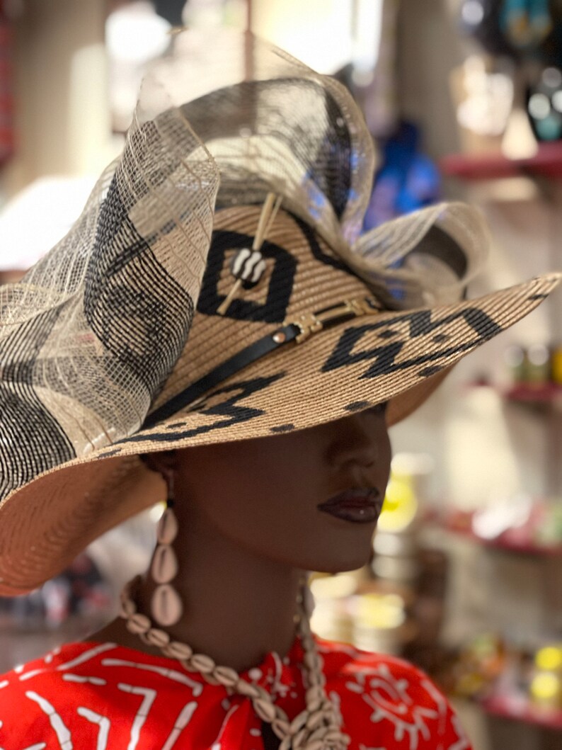African Zulu Hat, Brown Wide Brim Zulu Hat, African Hat, Ethnic ...