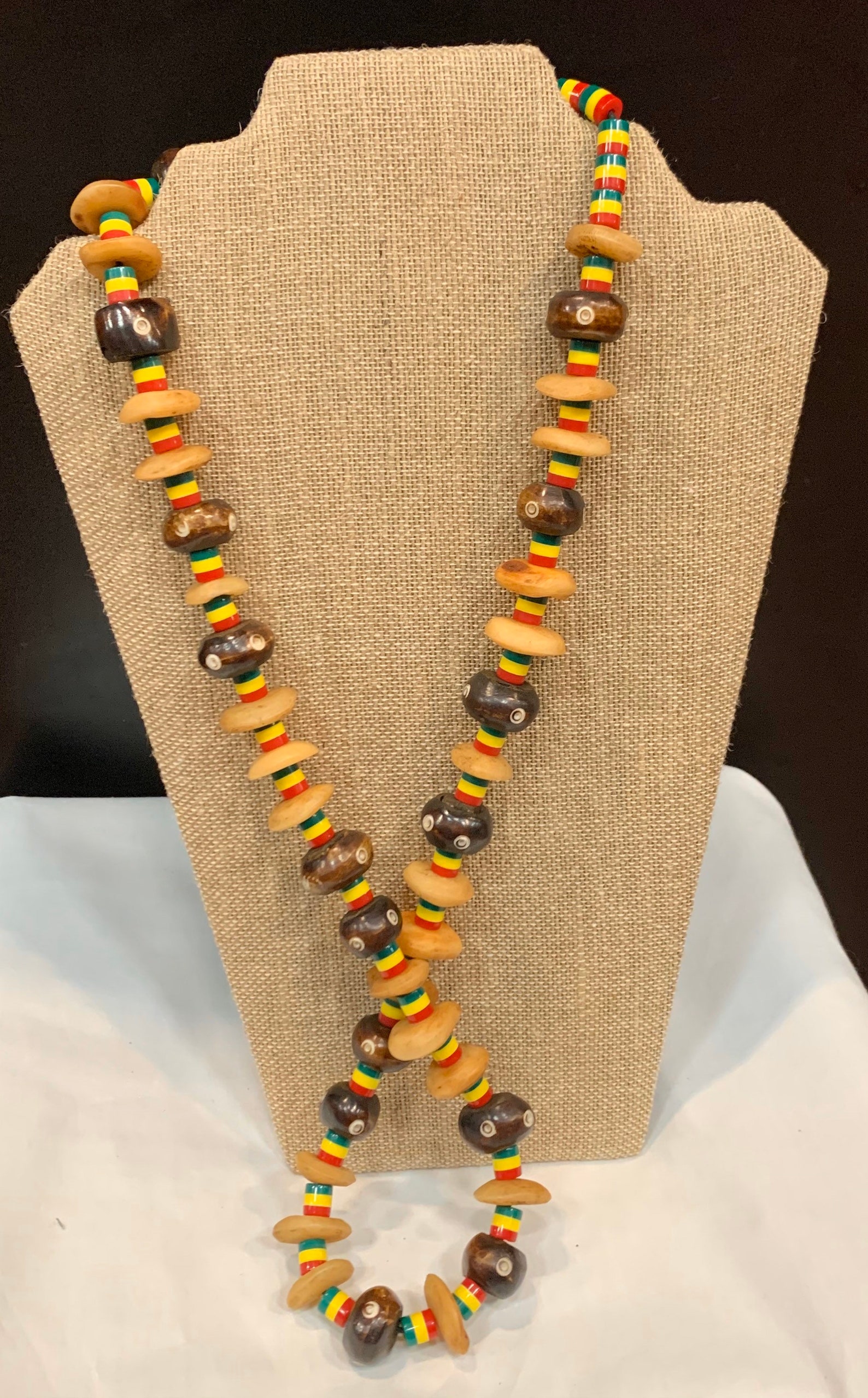 Tribal Carribean bead necklace | Etsy
