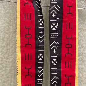 African Stole, Black and White Kente Stole , African Scarf, African ...