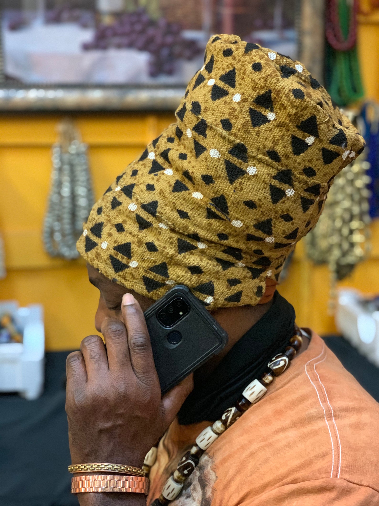 Dreadlock Hat, Locs Hat, Rasta Hat, Tam, RW, Mudcloth Dreadlocks Hat ...