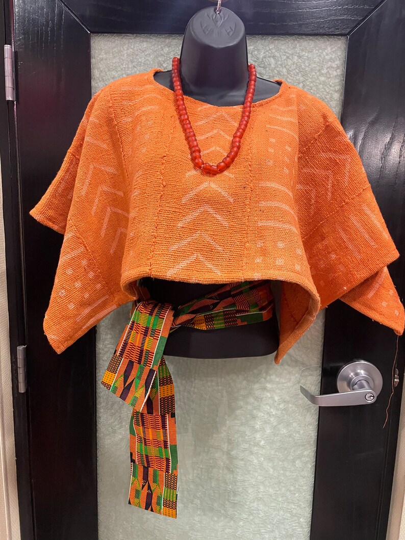 Orange Mudcloth Shrug, African Shrug, Ethnic Shrug - Etsy