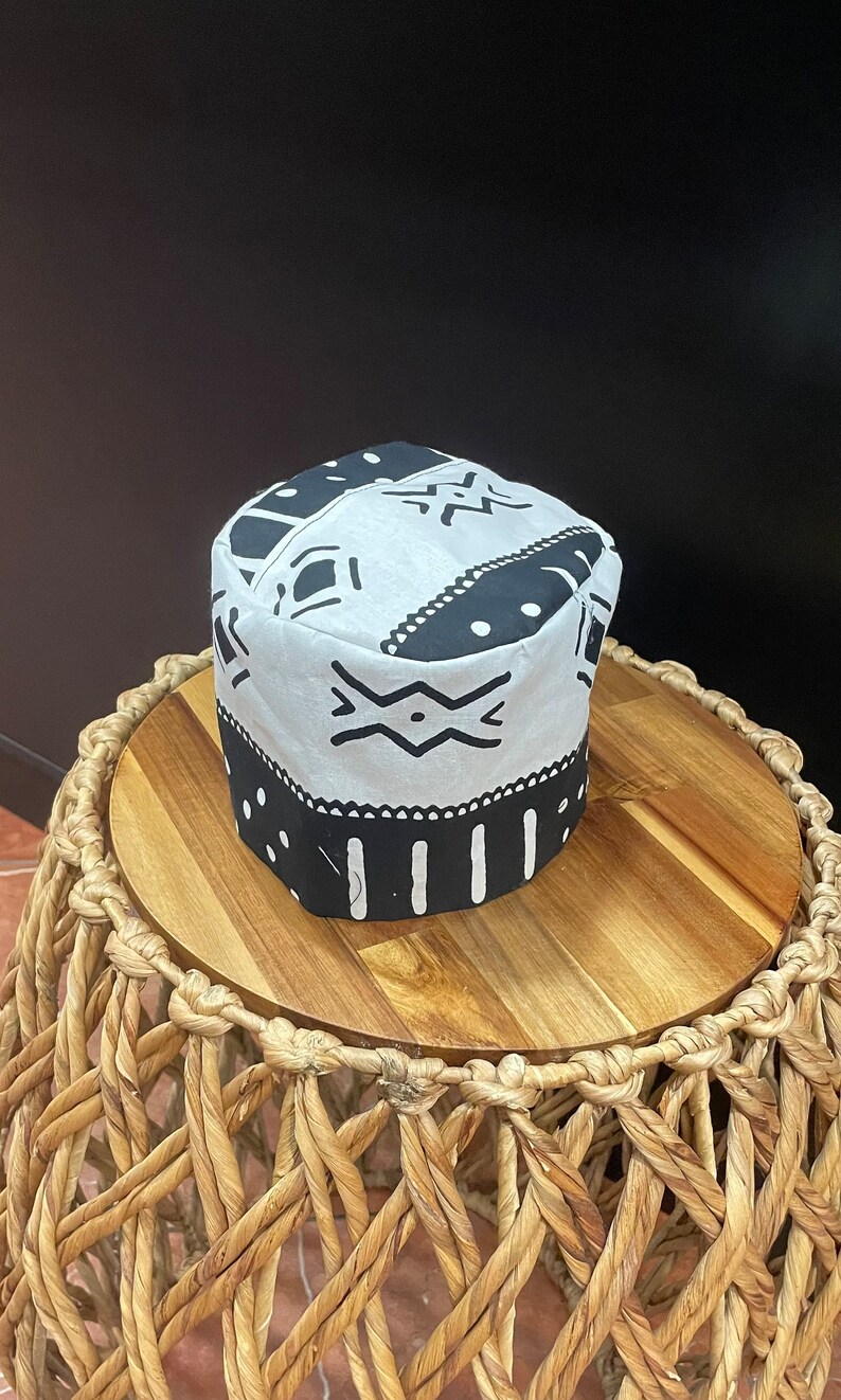 Black and White Kufi African Beret Tam Black and White - Etsy