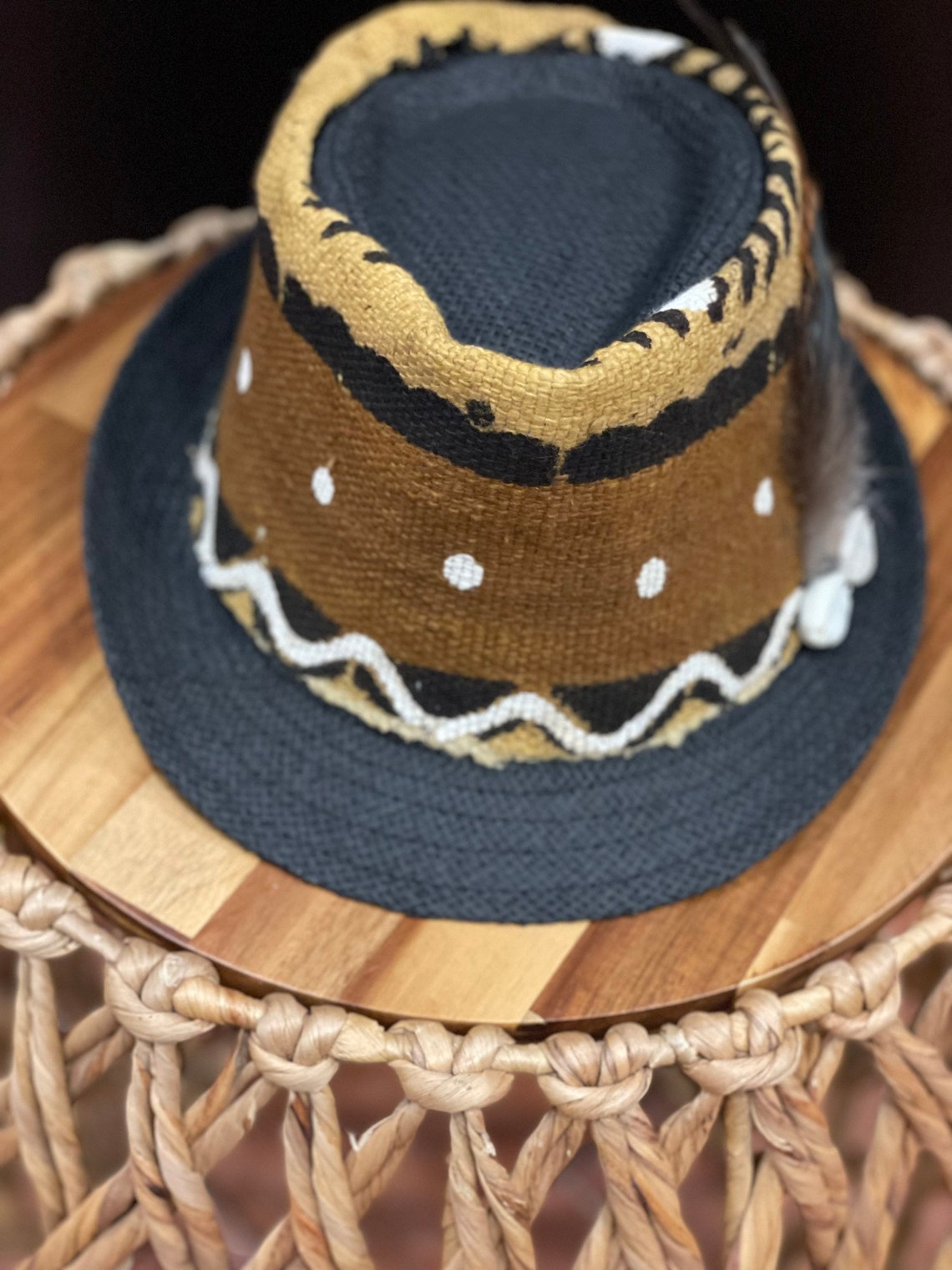 Red Feather Fedora Derby Women Hats Zulu Hats Plaid Fedora - Etsy