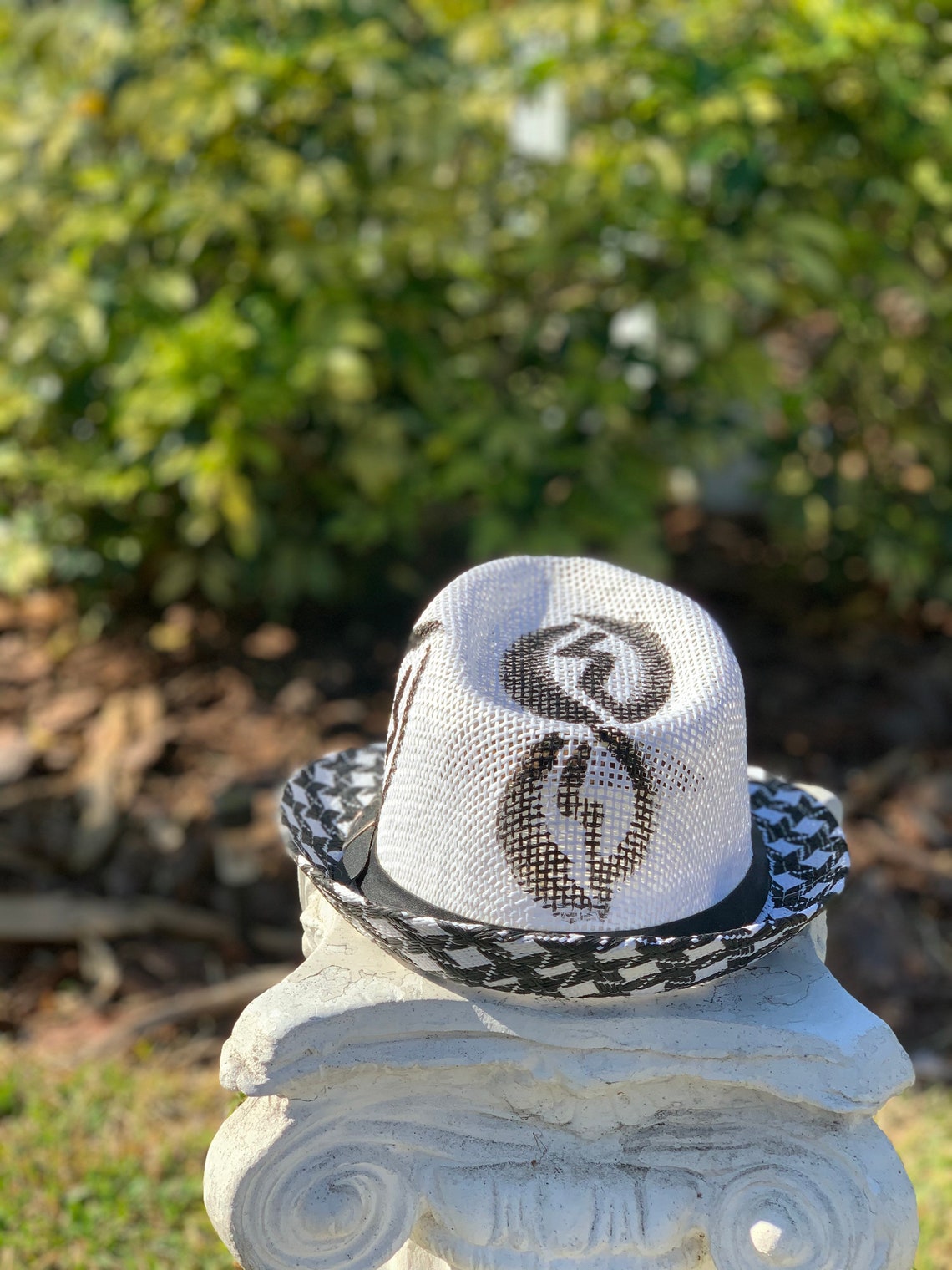 Black and White Fedora, Spring and Summer Fedora, African Fedora ...