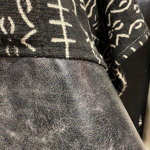 Mudcloth Vintage Shrug, Mudcloth and Leather Shrug, Bogolan Shrug - Etsy