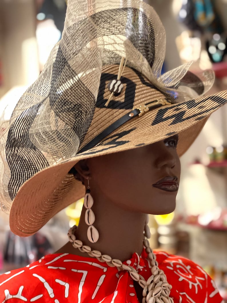 African Zulu Hat, Brown Wide Brim Zulu Hat, African Hat, Ethnic ...