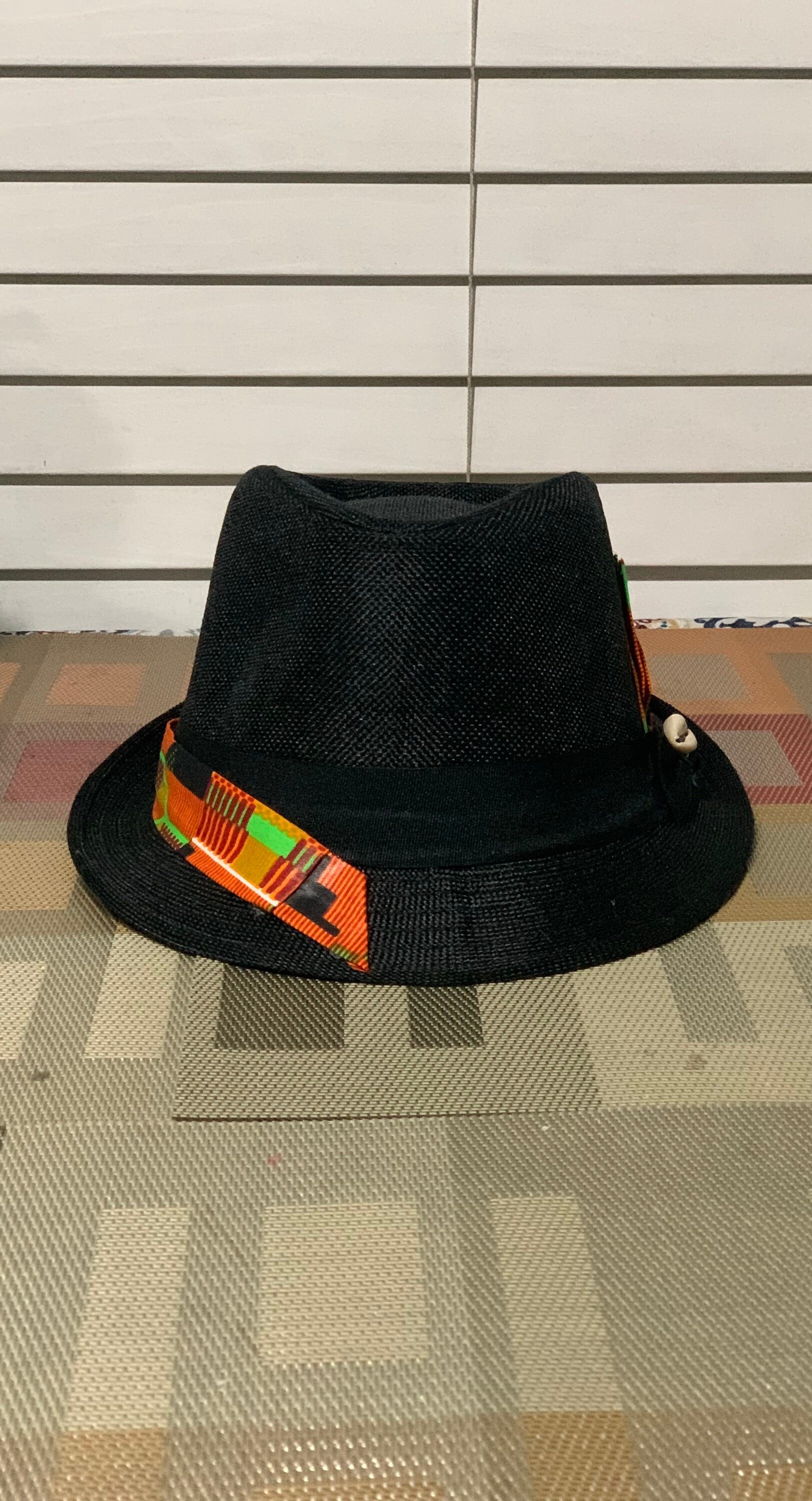 Kentecloth Fedora, Black Fedora, Unisex Fedora, Men Fedora, Women ...