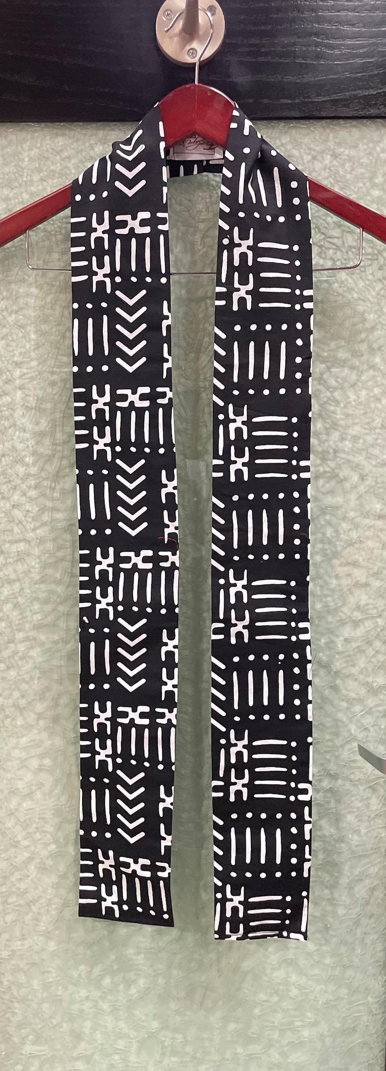 African Stole Black and White Kente Stole African Scarf - Etsy