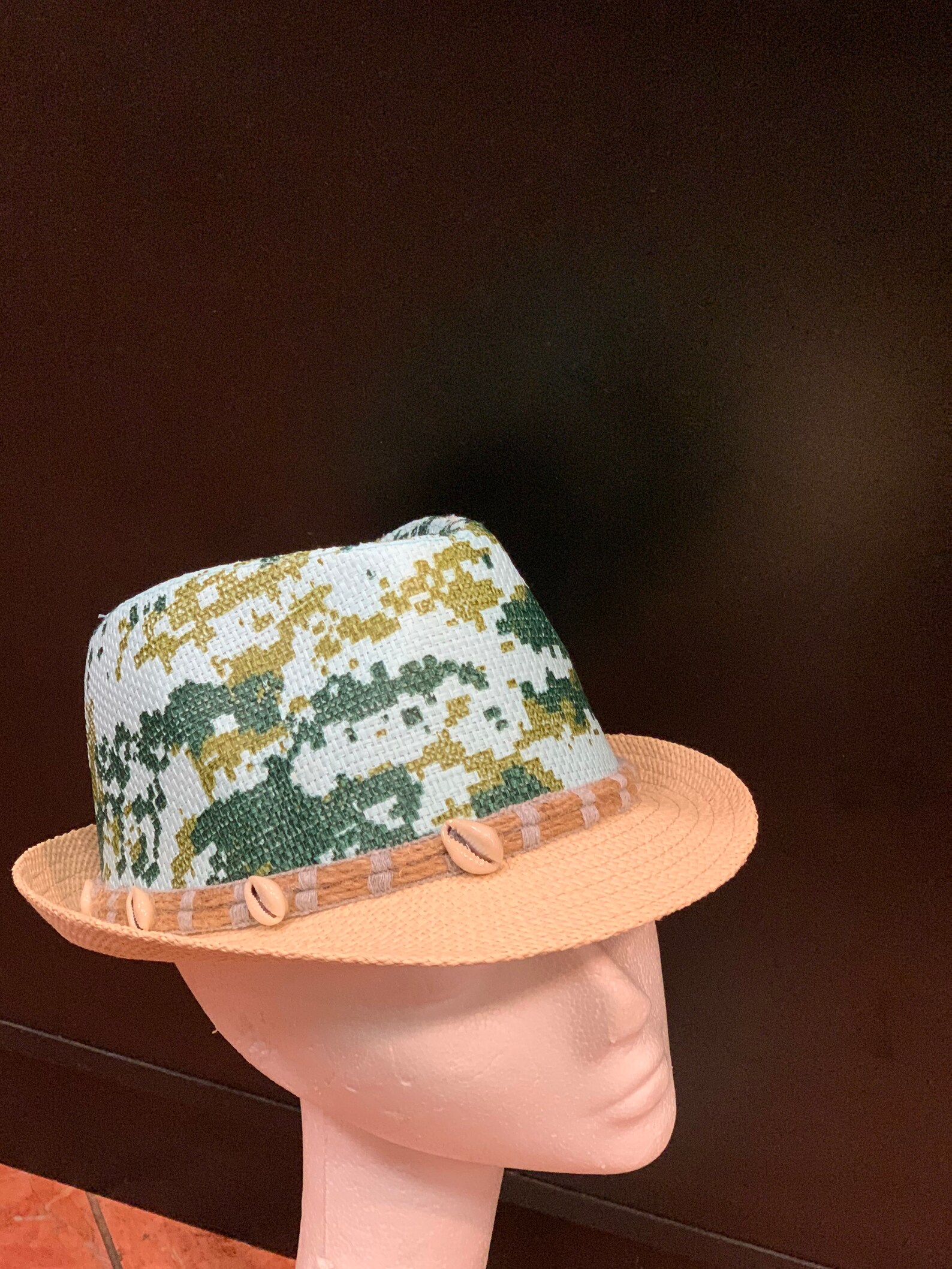 Camo Fedora Hat Women Fedora African Straw Hat Ethnic Hat - Etsy