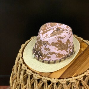Pink Camo Fedora African Hat, African Fedora Hat, African Funk Hat ...