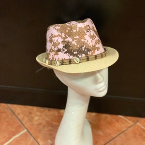 Pink Camo Fedora African Hat, African Fedora Hat, African Funk Hat ...