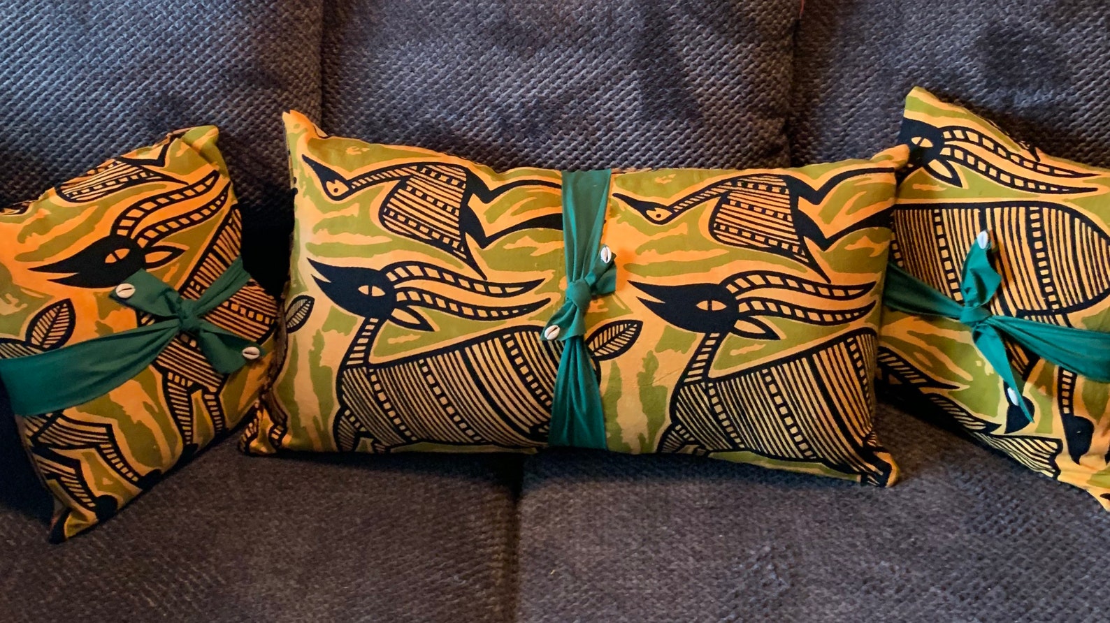 Three Piece African Pillow Set African Pillows. Ankara | Etsy