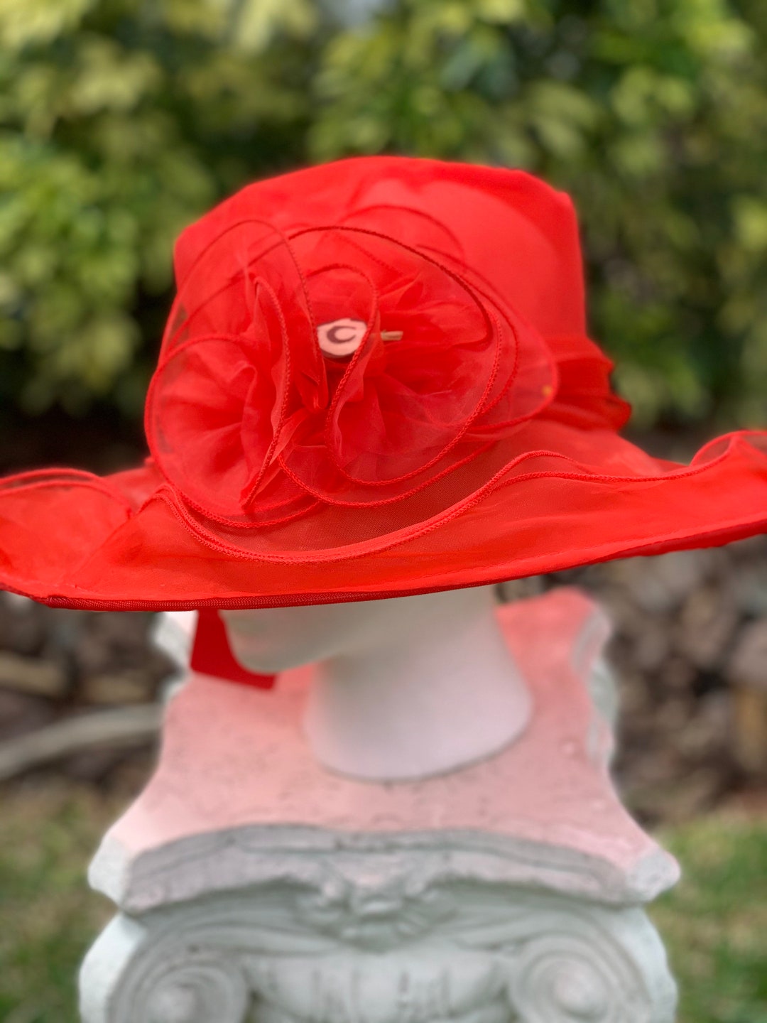 Red Hat, Red Spring Hat, Summer Hat, Ted Wide Brim Hat - Etsy