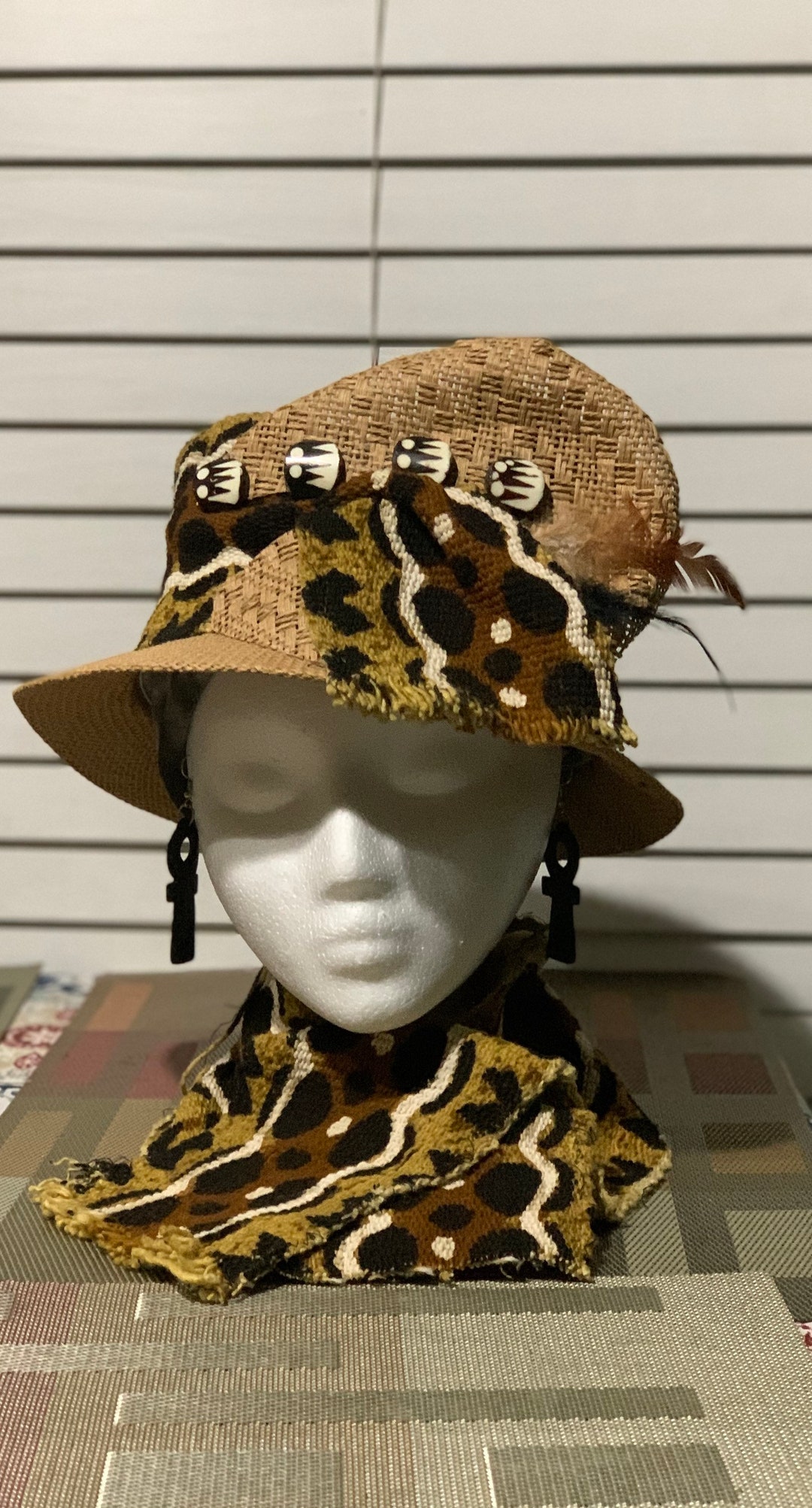 Open Top Hat, Loc Hat, up Do Hat, Fedora, Mudcloth Hat and Scarf ...