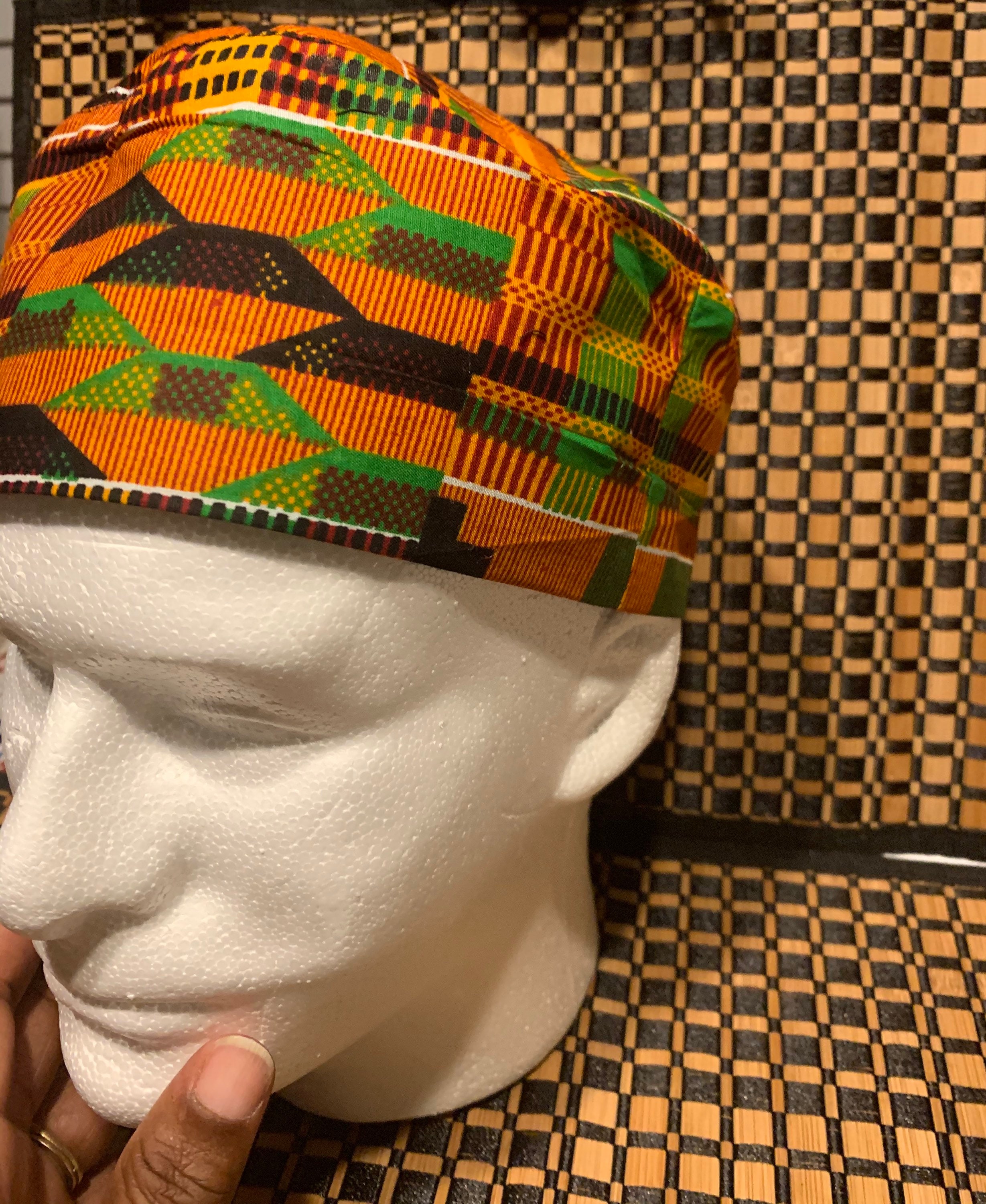 African Hat, African Kufi, Kente Cloth Kufi, African Unisex Hat ...