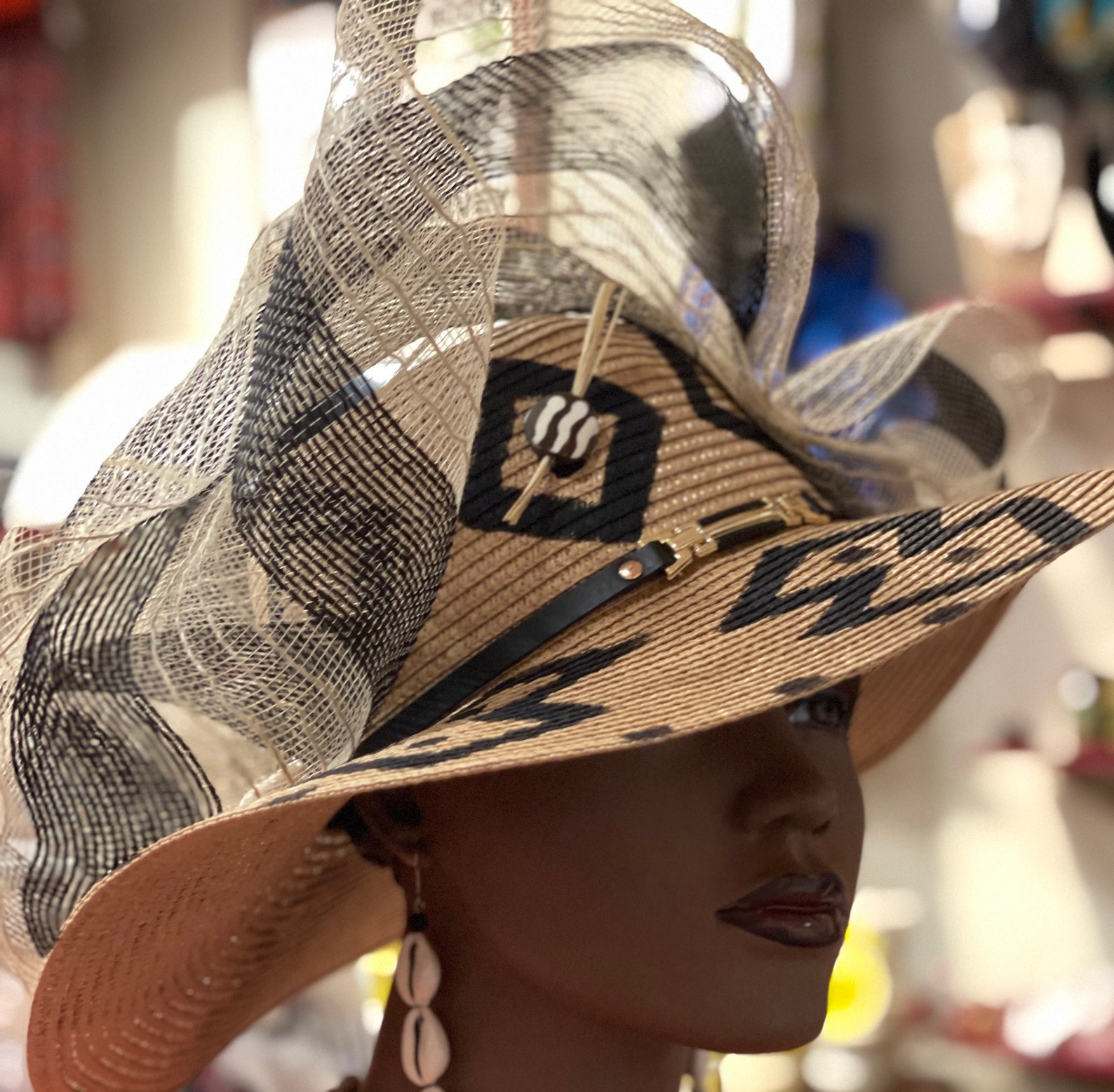 African Zulu Hat, Brown Wide Brim Zulu Hat, African Hat, Ethnic ...