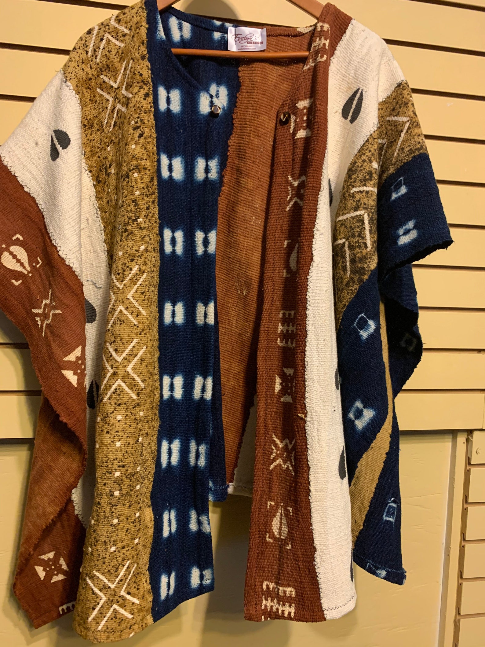 African Shawl, African Wrap, Mudcloth Shawl, Multicolor Mudcloth Shawl ...