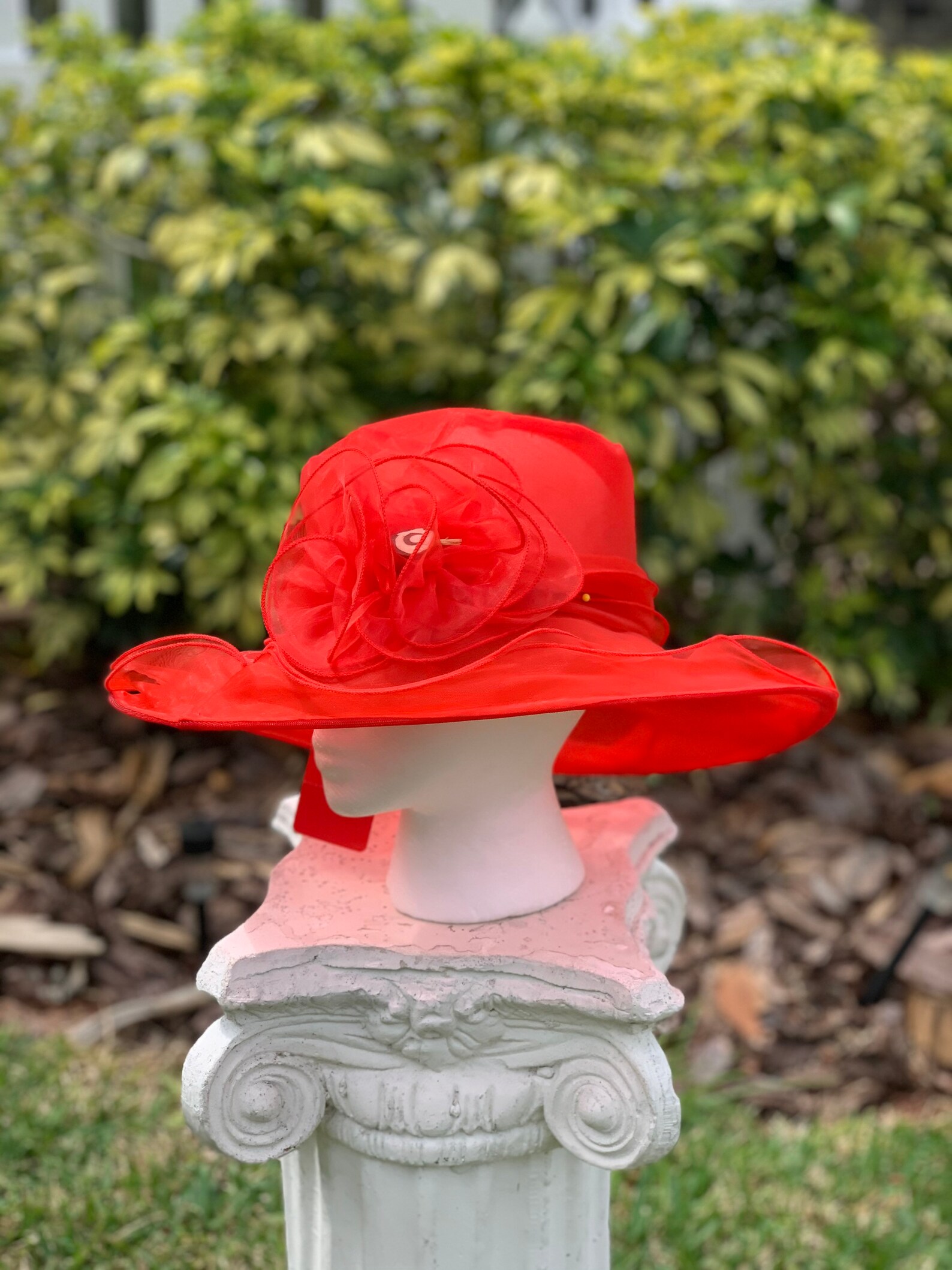 Red Hat, Red Spring Hat, Summer Hat, Ted Wide Brim Hat - Etsy