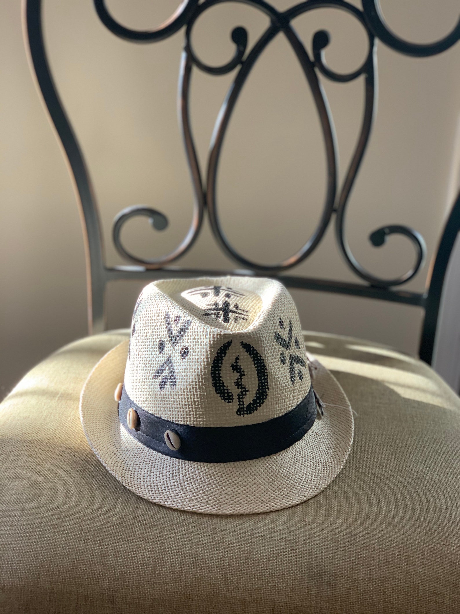 Tan Gyname Fedora, African Fedora, Tan Fedora, Men Fedora, Ethnic ...