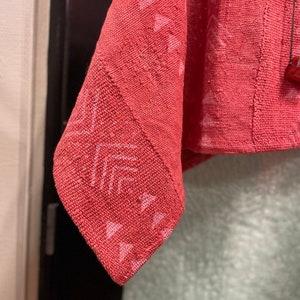 Red Mudcloth Shrug, Coral Shrug, African Shrug, Bogolan Shrug, Mudcloth ...