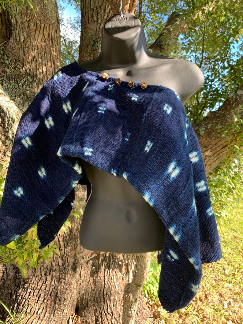 Indigo Shrug Indigo Poncho Indigo Shawl African Poncho - Etsy