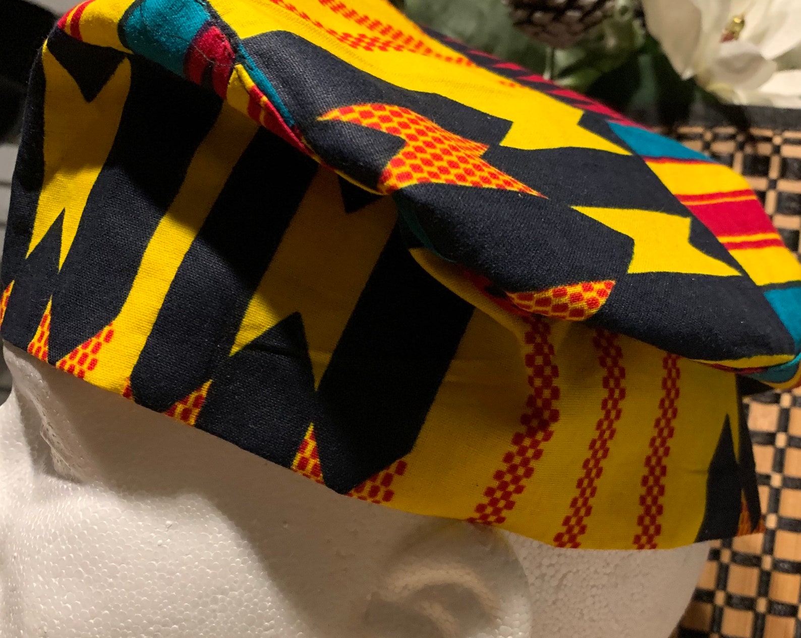 Kente Cloth Kufi, African Hat, Islamic Hat, African Men Hat, Men Kufi ...