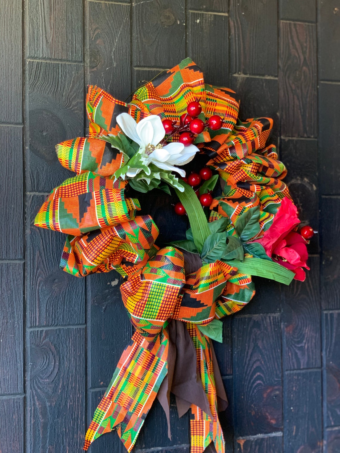 Christmas Wreath Kwanzaa Wreath African Wreath African Etsy