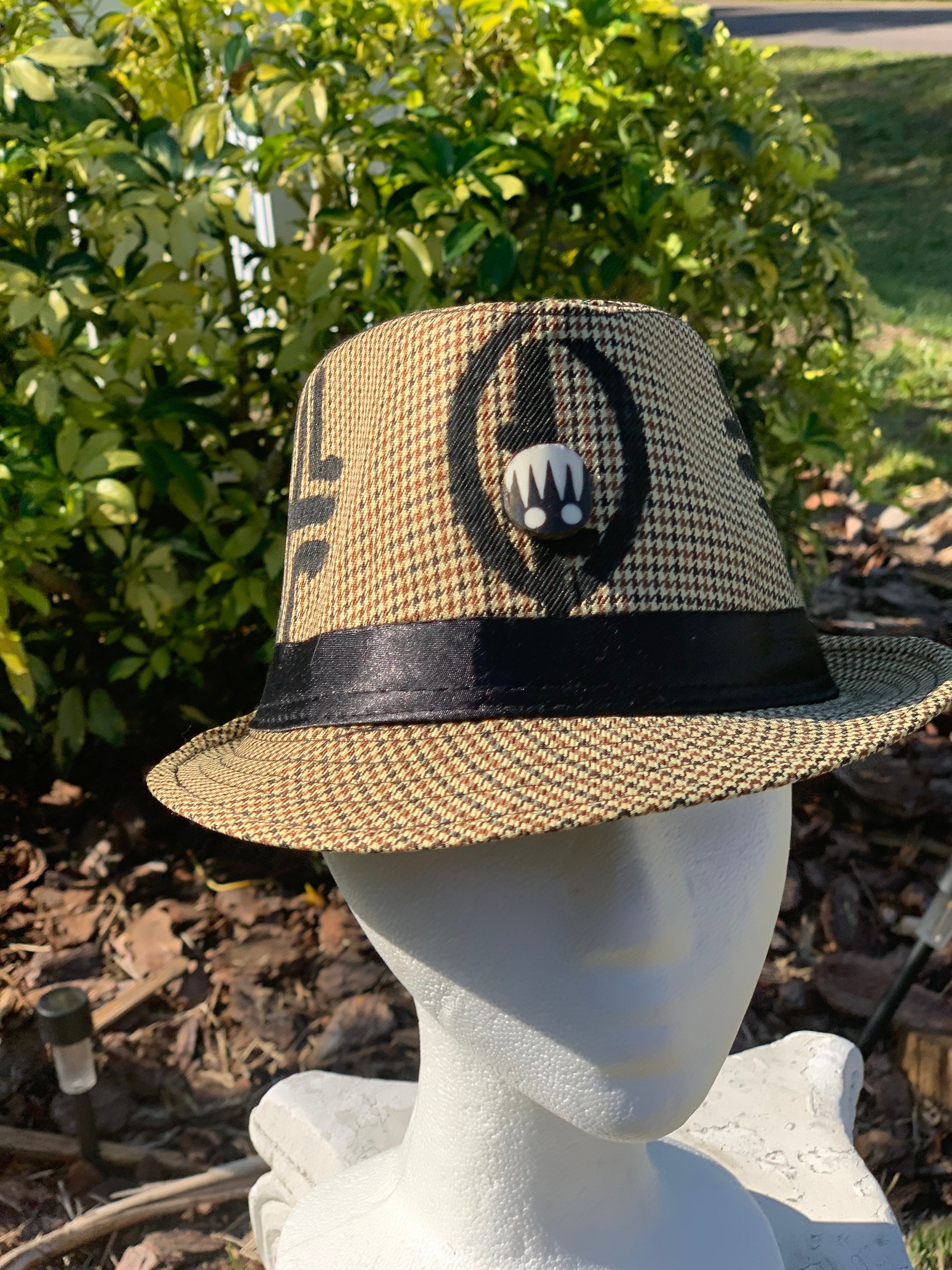 Business Fedora Unisex Fedoraafrican Fedora Plaid Fedora Etsy Uk