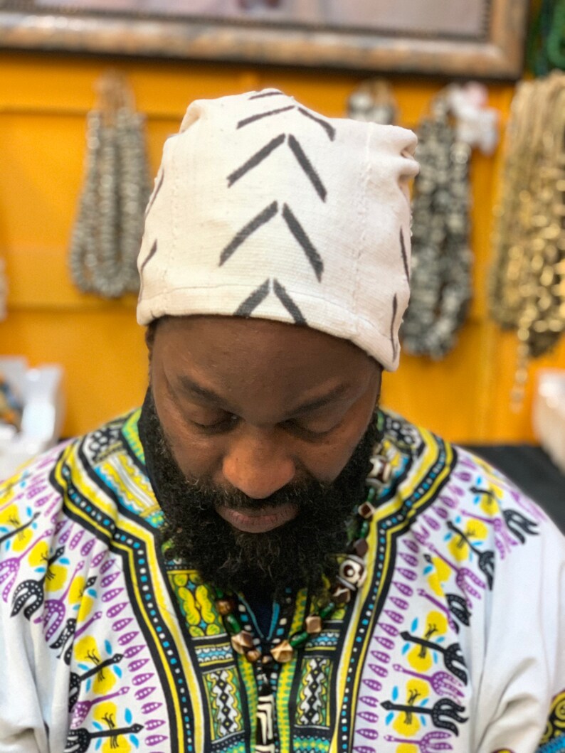 Roots Hat Mudcloth Locs Hat Mudcloth Tam Rasta Hat - Etsy