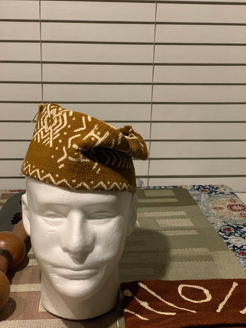 Rust and White Kufi Men Kufi Men Hat African Hat Bogolan | Etsy