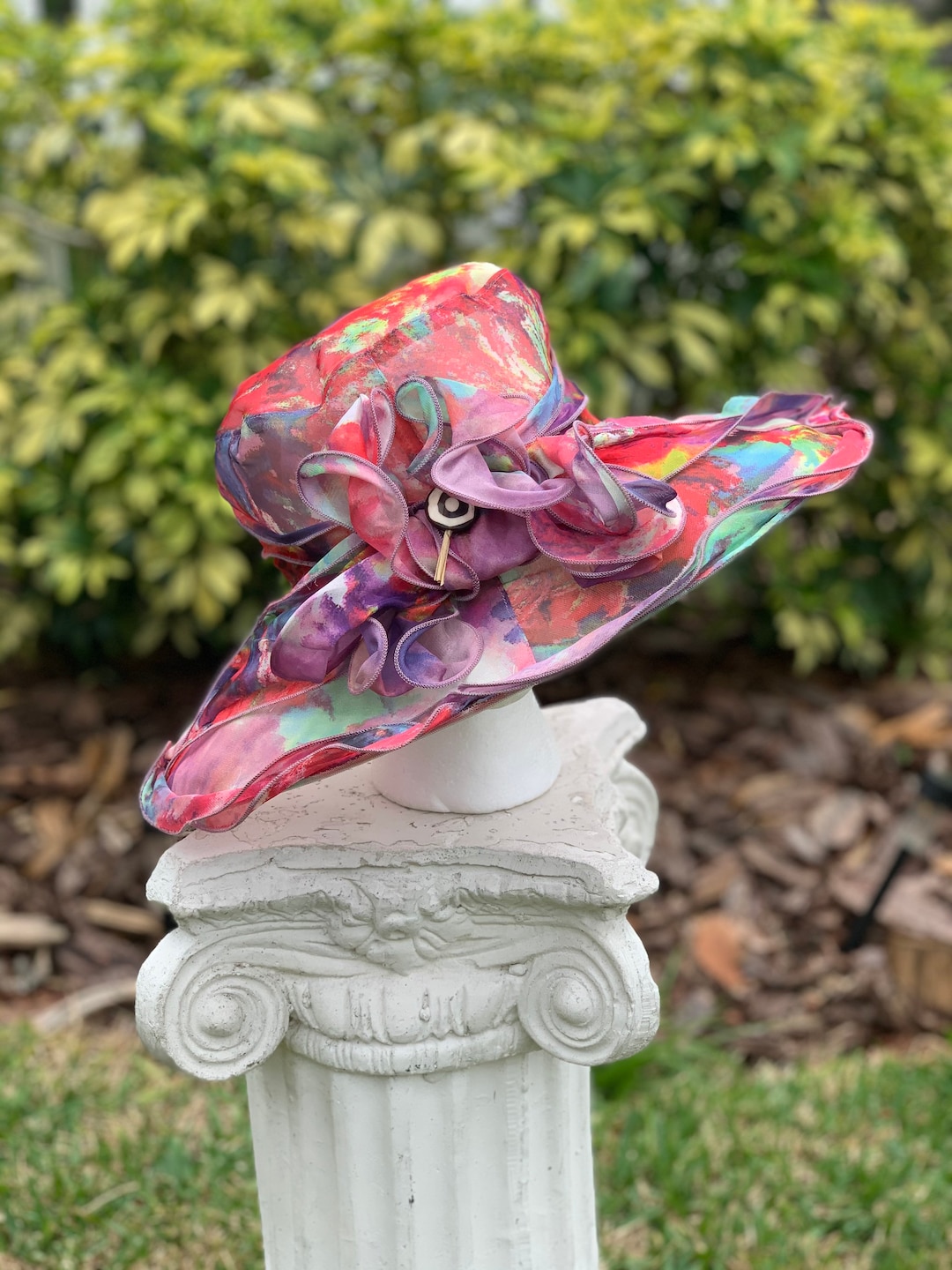 Mother’s Day Hat, Floral Hat, Wedding Hat, Spring Hat, Summer Hat, Tea ...