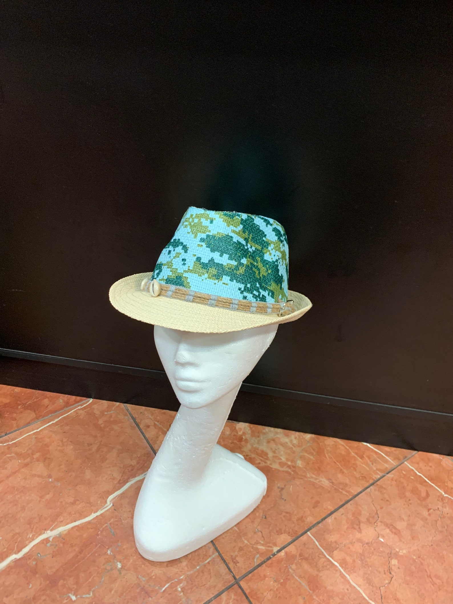 Camo Fedora Hat Women Fedora African Straw Hat Ethnic Hat - Etsy