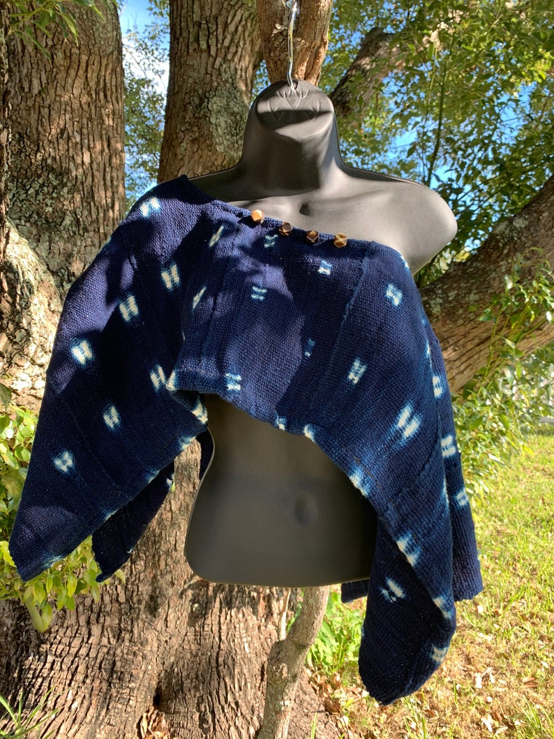 Indigo Shrug Indigo Poncho Indigo Shawl African Poncho - Etsy