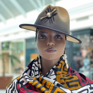 Christmas Fedora and Scarf, African Fedora , Fall and Winter Fedora ...