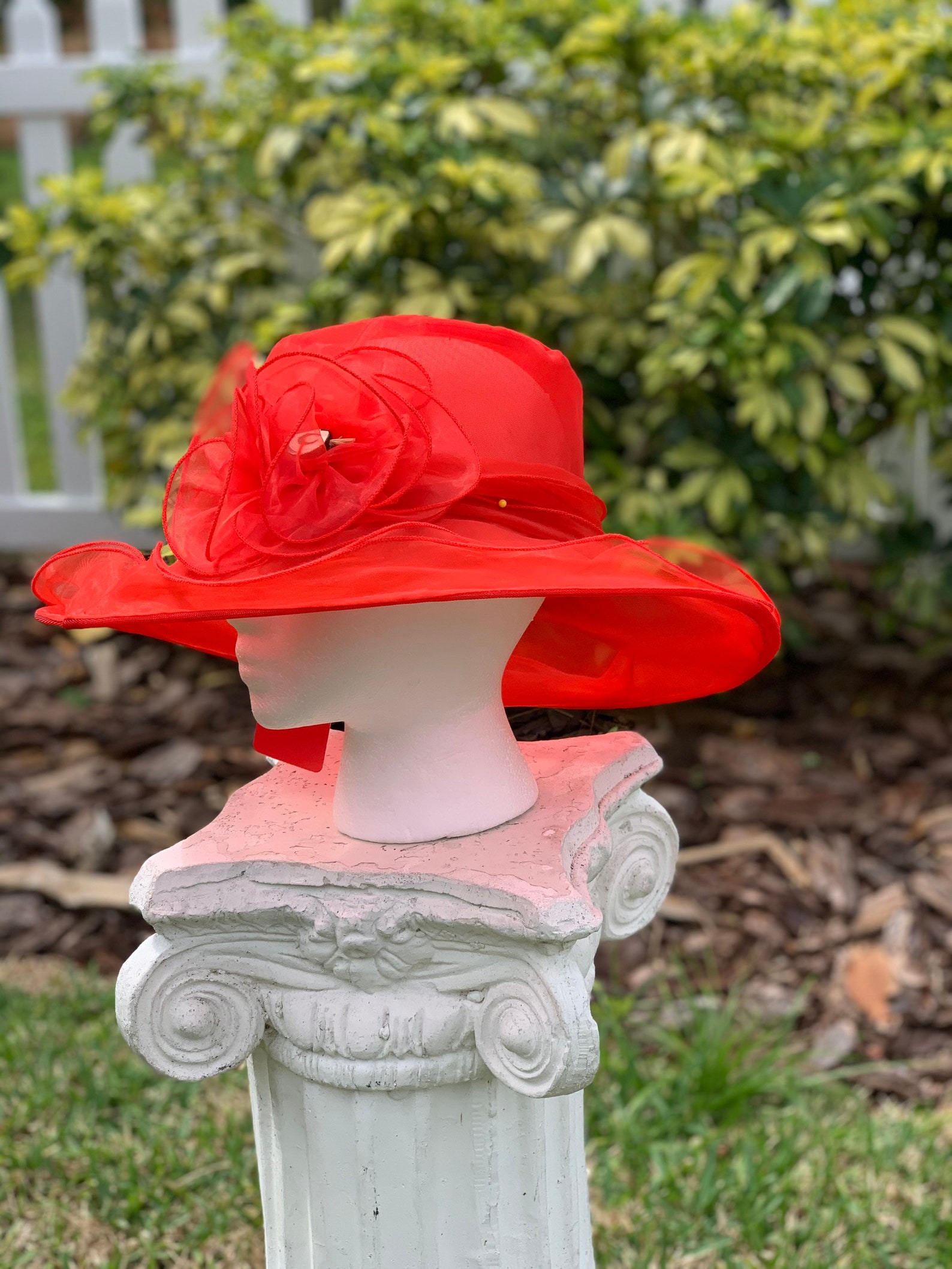 Red Hat Red Spring Hat Summer Hat Ted Wide Brim Hat - Etsy