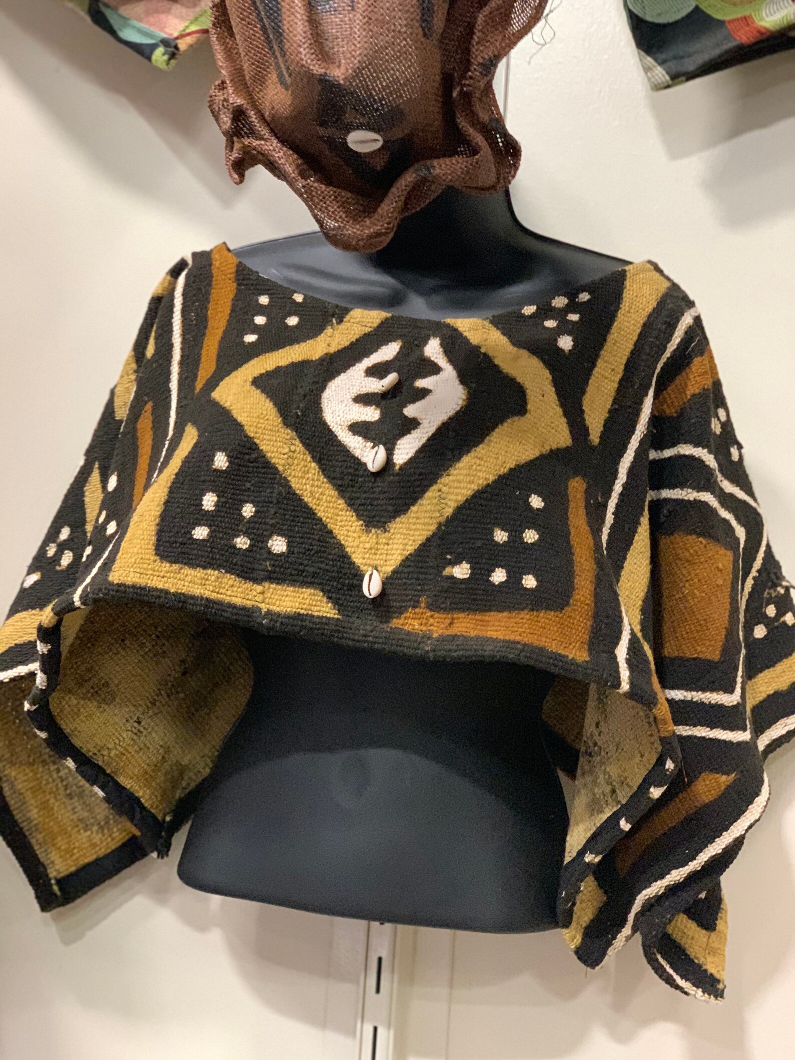Sankofa Shrug, Bogolan Shrug , African Shrug , Ethnic Shrug , Blue and ...