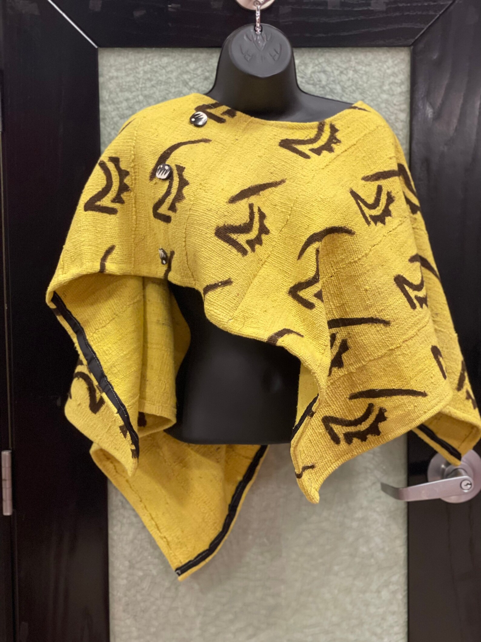 Multicolr African Mudcloth Shawl African Poncho Yellow - Etsy