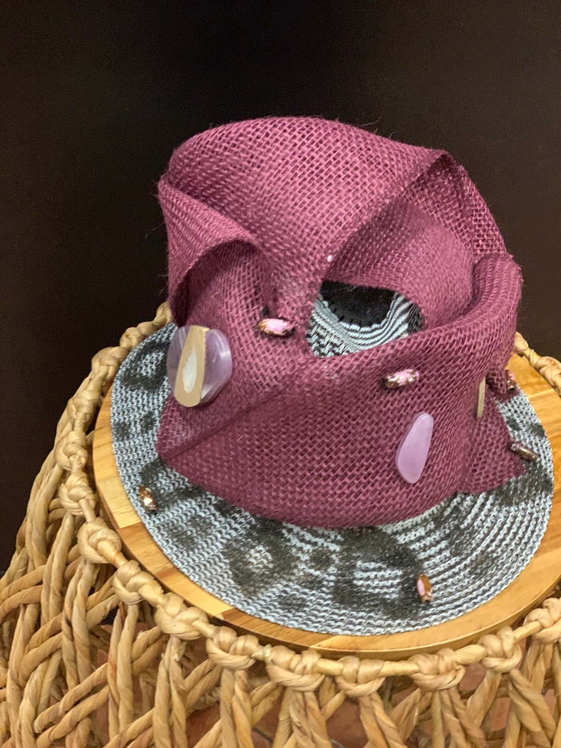 African Funk Hat Natural Straw Hat Zulu Hat Stingy Brim Hat - Etsy