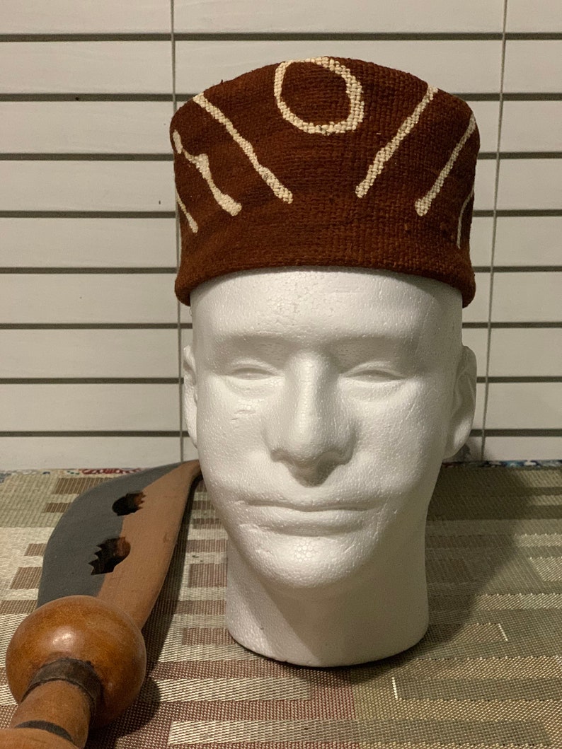 Brown and White Kufi Kufi Men Kufi African Men Hat Unisex - Etsy