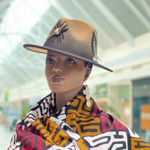 Christmas Fedora and Scarf, African Fedora , Fall and Winter Fedora ...