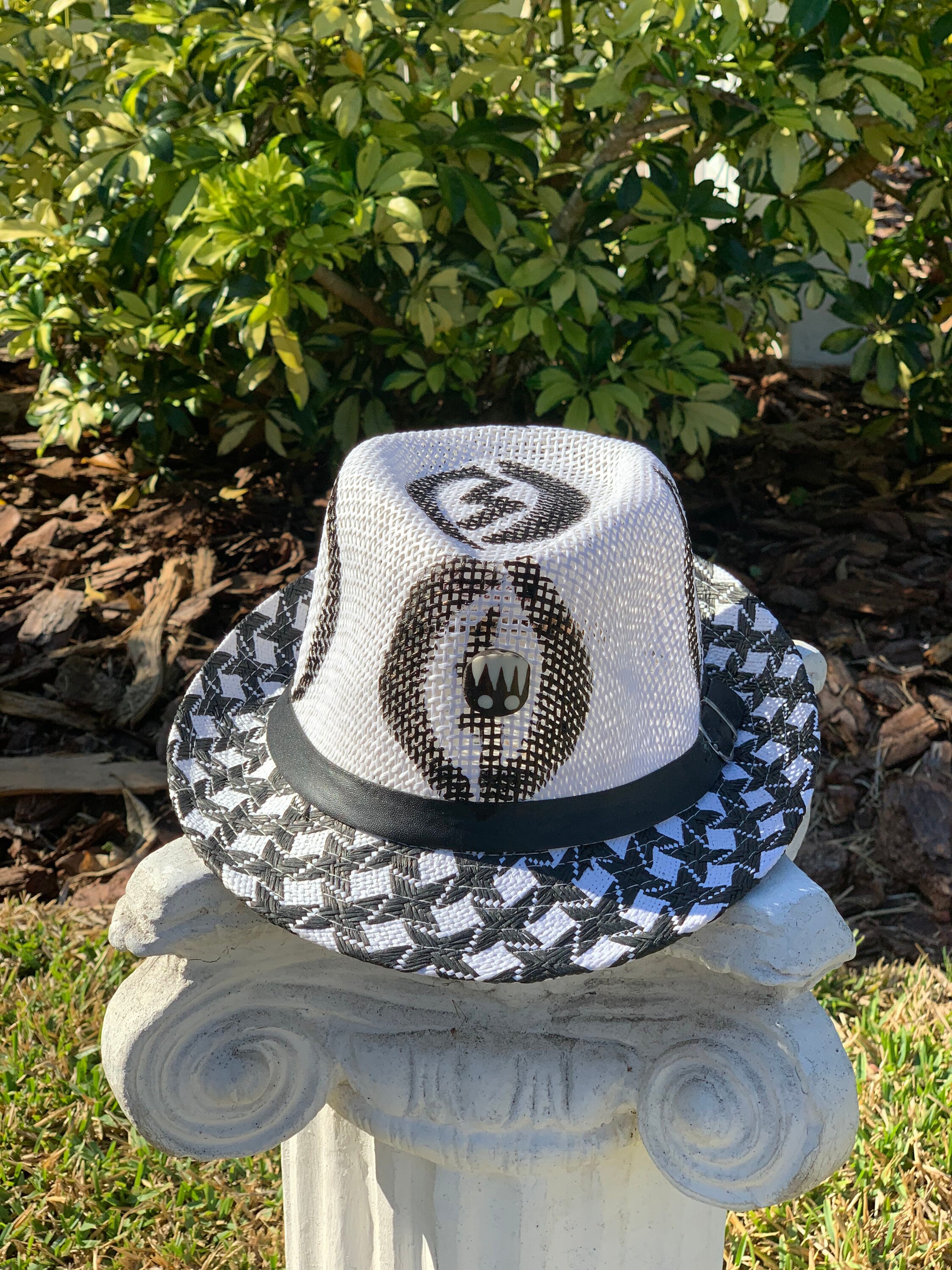 Black And White Fedora Spring And Summer Fedora African | Etsy