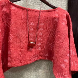 Red Mudcloth Shrug, Coral Shrug, African Shrug, Bogolan Shrug, Mudcloth ...