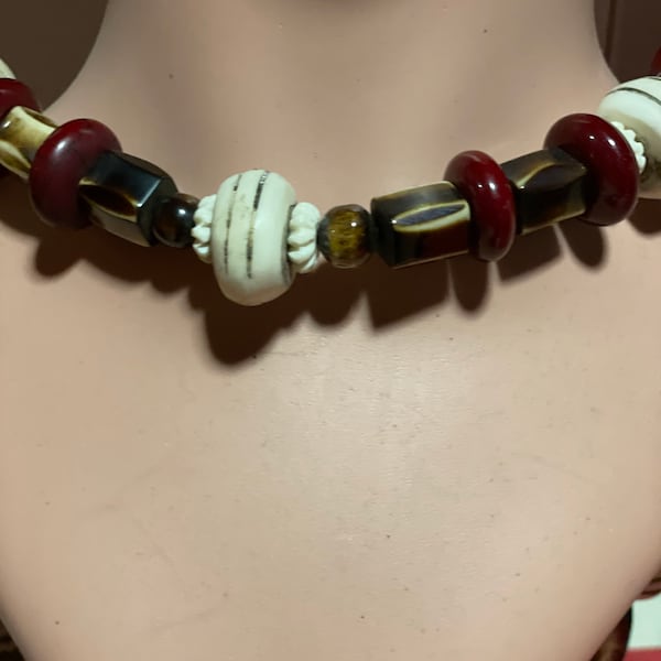 Tribal Bone Necklace - Etsy