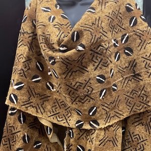 Cowrie Shell Shawl, Ethnic Shawl, African Shawl, Mudcloth Shawl ...