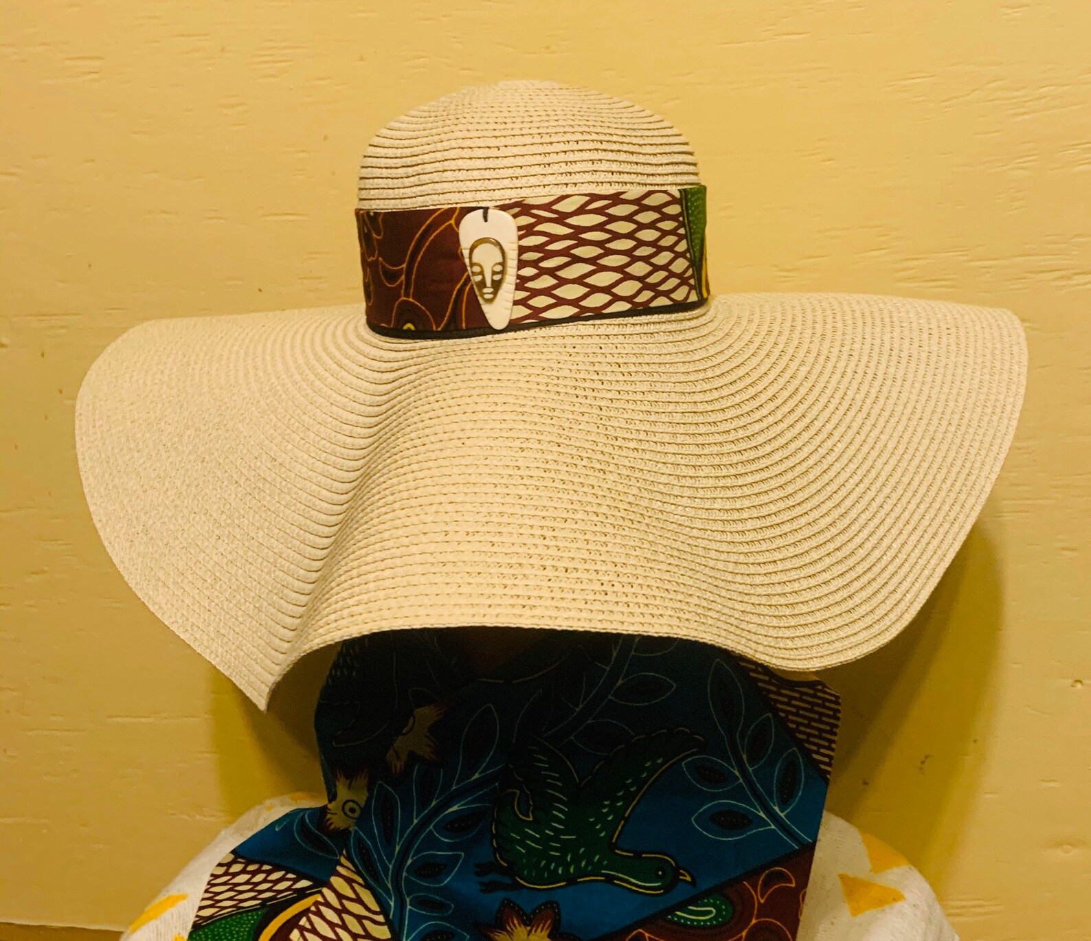 African Straw Hat African Wide Brim Hat African Beach Hat - Etsy