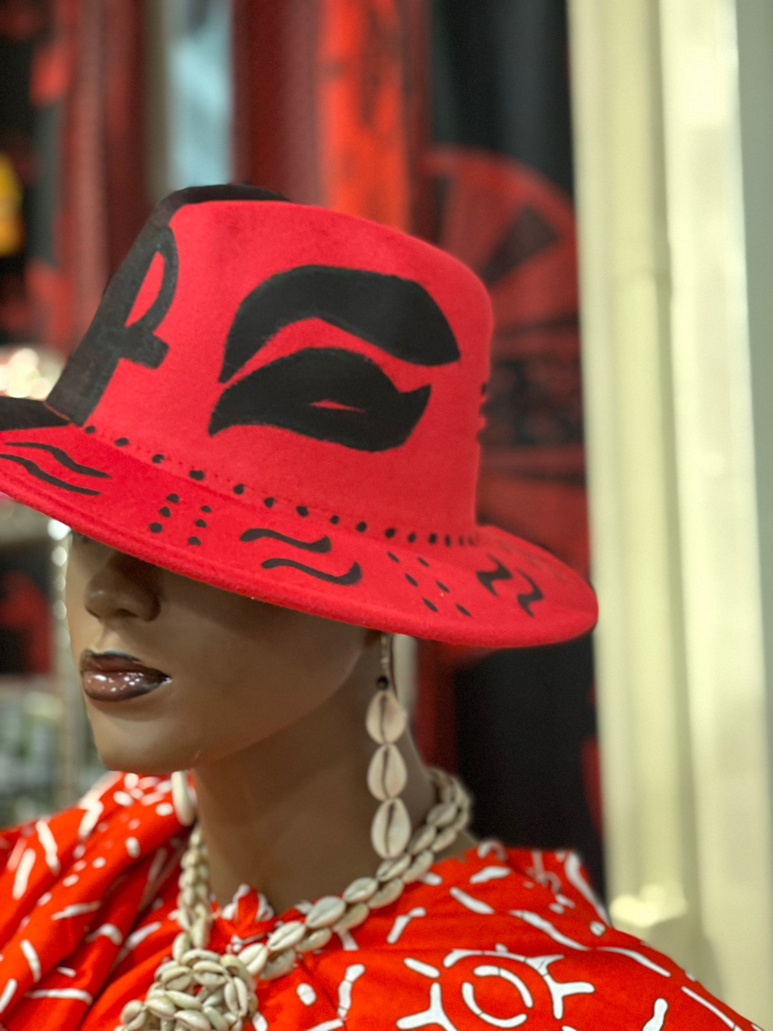 Adrinka Red Fedora Hat African Hat African Unisex Hats - Etsy