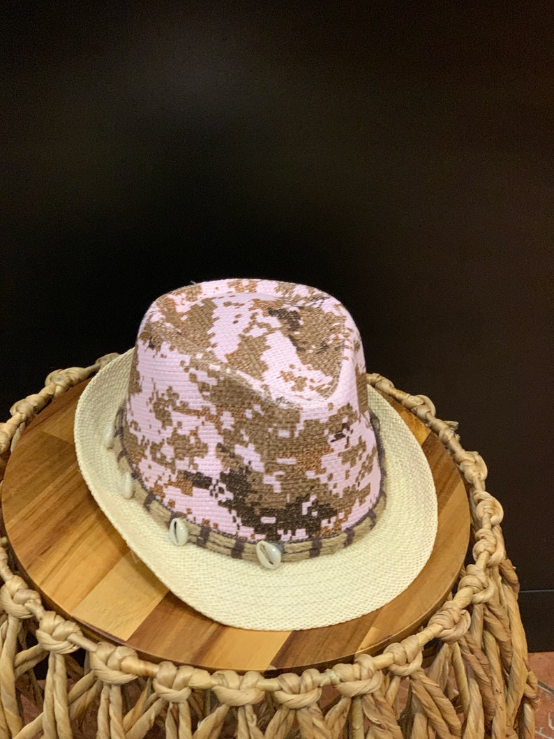 Pink Camo Fedora African Hat African Fedora Hat African | Etsy